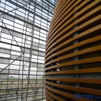 China Wood Looks 2.5mm PVDF Coating Metal Ceiling Grid Systems For Hall for sale