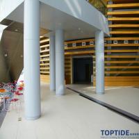 China Wood Looks 2.5mm PVDF Coating Metal Ceiling Grid Systems For Hall for sale