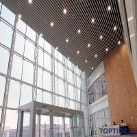 China College Customized Profile Baffle Plank Tailored Timber Wall And Ceiling Covering Board For Airport for sale
