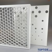 China Commercial Metal Wire Drop Ceiling Tiles 2 x 4 Building Aluminium Hook on Hexagon Mesh Ceiling Board for sale