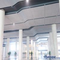 China Artistic Textured Snap Grid Ceiling Boards Accessories Stainless Steel Curved Ceiling Covering Materials for sale