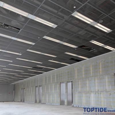 China RAL 9016 Traffic White Hexagon Wire Mesh Aluminium Wall and Ceiling Panels for Indoor Cladding Board for sale