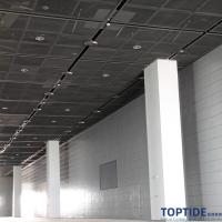 China Moisture Resistant Metal Pan Drop Ceiling Tiles Black Steel Wire Mesh 2 x 2 Ceiling Design Idea for sale