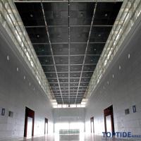 China Moisture Resistant Metal Pan Drop Ceiling Tiles Black Steel Wire Mesh 2 x 2 Ceiling Design Idea for sale