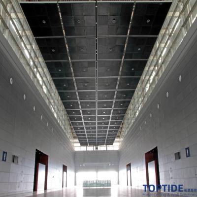 China Moisture Resistant Metal Pan Drop Ceiling Tiles Black Steel Wire Mesh 2 x 2 Ceiling Design Idea for sale