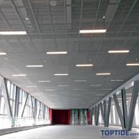 China Moisture Resistant Metal Pan Drop Ceiling Tiles Black Steel Wire Mesh 2 x 2 Ceiling Design Idea for sale