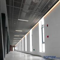 China White Acoustic 24 x 48 Inch Square Ceiling Tiles with Diamond Shape Holes for Airports Stations for sale
