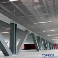 China White Acoustic 24 x 48 Inch Square Ceiling Tiles with Diamond Shape Holes for Airports Stations for sale