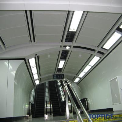 China Waterproof Commercial Metal Suspended Ceiling Tiles 24 x 48 Perforated White Aluminium Metro Panel for sale