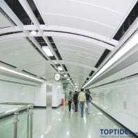China Waterproof Commercial Metal Suspended Ceiling Tiles 24 x 48 Perforated White Aluminium Metro Panel for sale