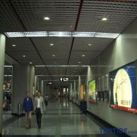 China Metro Airport Aluminium Open Cell Ceiling Decorative Lattice Square Grid Tiles Install With T Bars for sale