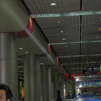 China Metro Airport Aluminium Open Cell Ceiling Decorative Lattice Square Grid Tiles Install With T Bars for sale