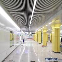 China Acoustic Absorption RAL9016 150mm Metal Baffle Ceiling Stainless Steel for sale