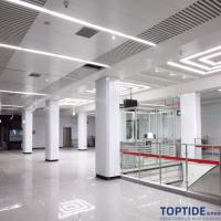 China Opera House Stainless Steel Customized Ceiling Board Decorative Bright White Wall Column Ceiling Panel for sale