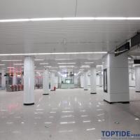 China Opera House Stainless Steel Customized Ceiling Board Decorative Bright White Wall Column Ceiling Panel for sale