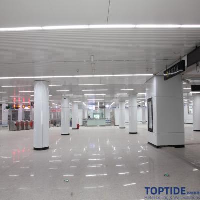 China Opera House Stainless Steel Customized Ceiling Board Decorative Bright White Wall Column Ceiling Panel for sale