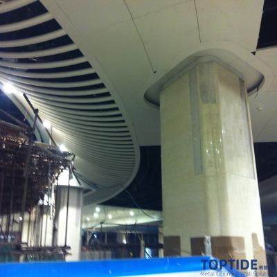 China Coloured Decorative Suspended Linear Ceiling Tiles Curved Custom Made Aluminium Profile Round Pipe for sale