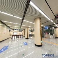 China 1.2mm PVDF Paint Suspended Metal Baffle Ceiling System For Shopping Mall for sale