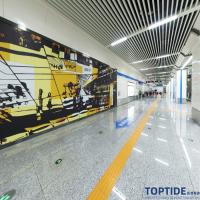 China 1.2mm PVDF Paint Suspended Metal Baffle Ceiling System For Shopping Mall for sale
