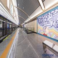 China CTC Certificate Curved Aluminium 150mm Baffle Metal Ceiling For Airport for sale