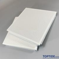 China CE Interior Decoration 500mm Perforated Aluminum Ceiling Panels Square for sale
