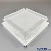 China RAL9016 0.7mm Perforated Metal Acoustic Ceiling Panels Steel for sale