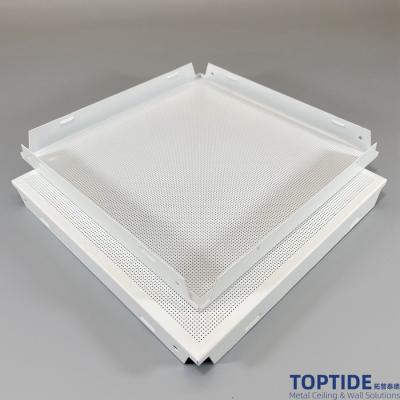 China RAL9016 0.7mm Perforated Metal Acoustic Ceiling Panels Steel for sale