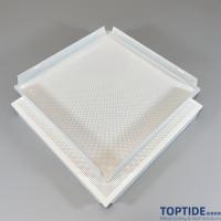 China Perforated 600mm RAL9016 Clip In Ceiling System Noise Reduction for sale