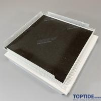 China Acoustic Suspended Metal Sound Panels Perforated Aluminium Ceiling Panel With SoundTex Fleece for sale