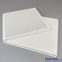China High Strength Curved RAL9016 0.6mm Lay In Metal Ceiling Tiles Snap Type for sale