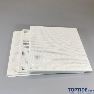 China Micro Perforated Aluminium Acoustic Ceiling Panel Metal Suspended Grid Ceiling for Office Building for sale
