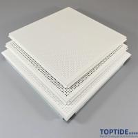 China Micro Perforated Aluminium Acoustic Ceiling Panel Metal Suspended Grid Ceiling for Office Building for sale