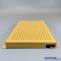 China Orange Color Aluminium False Ceiling Tiles Buidling Preforated Acoustical Metal Wall Ceiling Covers for sale