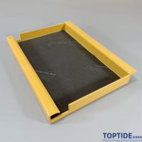 China Orange Color Aluminium False Ceiling Tiles Buidling Preforated Acoustical Metal Wall Ceiling Covers for sale