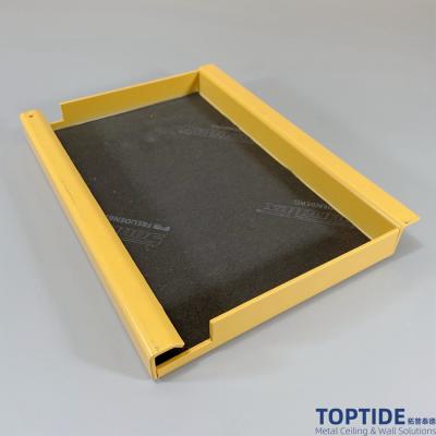 China Orange Color Aluminium False Ceiling Tiles Buidling Preforated Acoustical Metal Wall Ceiling Covers for sale