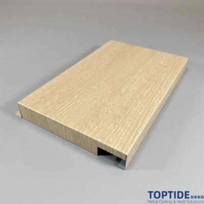 China Decorative Aluminium / Steel Wood Ceiling Panel Acoustic Suspended Metal False Ceiling For Airport for sale