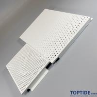 China White Acoustical Perforated Suspended Metal Ceiling Decorative Aluminium Hook And Lay Ceiling Tiles for sale