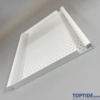 China White Acoustical Perforated Suspended Metal Ceiling Decorative Aluminium Hook And Lay Ceiling Tiles for sale