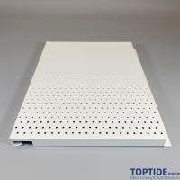 China White Acoustical Perforated Suspended Metal Ceiling Decorative Aluminium Hook And Lay Ceiling Tiles for sale