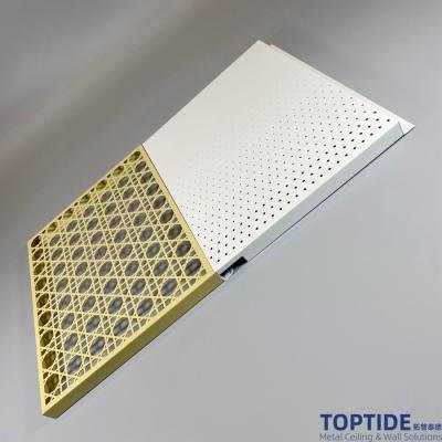 China Carving Metal Suspended Ceiling Panel Hollowing Aluminium / Steel Building Wall Ceiling Covers for sale