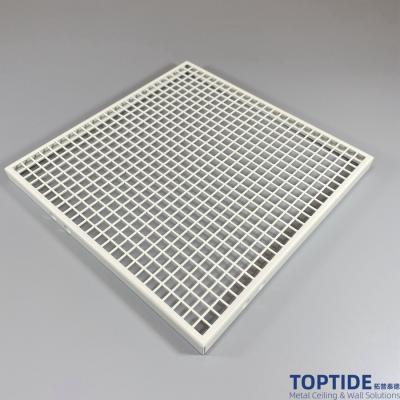 China 2.5mm Hollow Aluminium Lattice Fireproof Ceiling Board , Square Edge Ceiling Tile for sale