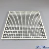 China 2.5mm Hollow Aluminium Lattice Fireproof Ceiling Board , Square Edge Ceiling Tile for sale