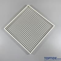 China 2.5mm Hollow Aluminium Lattice Fireproof Ceiling Board , Square Edge Ceiling Tile for sale