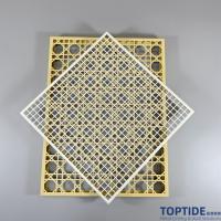 China Laser Carving Aluminium Hollowing Decorative Ceiling Panel Acoustic Building Decorating Materials for sale