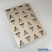 China Triangle Perforated Aluminium Decorative Panel Building Wood Matel Wall And Ceiling Covering Materials for sale