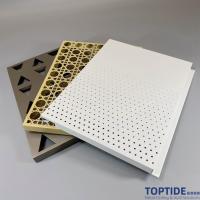 China Triangle Perforated Aluminium Decorative Panel Building Wood Matel Wall And Ceiling Covering Materials for sale