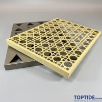 China Triangle Perforated Aluminium Decorative Panel Building Wood Matel Wall And Ceiling Covering Materials for sale