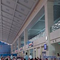 China Aluminium Beveled Edge Clip In Snap In Ceiling Metal Suspended Lattice Pattern Panel For Station for sale