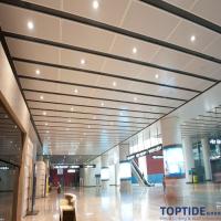 China Exterior PVDF Coating Wavy Aluminium Linear Strip Ceiling Outdoor Windproof Curved Metal Suspended Ceiling for sale