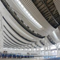 China Windproof Aluminium Roll Form S shape Strip Ceiling External Passage Suspended Metal Linear Plank for sale